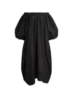 Valentino Garavani Off-shoulder Puff-sleeve Dress - Black