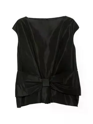Simone Rocha Bow-detail Peplum Top - Black