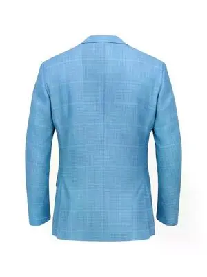 Isaia Check-pattern Notched-lapel Jacket