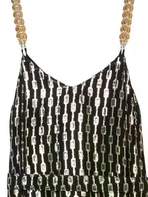 SIMONA CORSELLINI Chain-link-print Chain-strap Maxi Dress