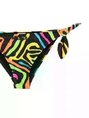 Moschino Zebra-print Side-tie Bikini Bottoms