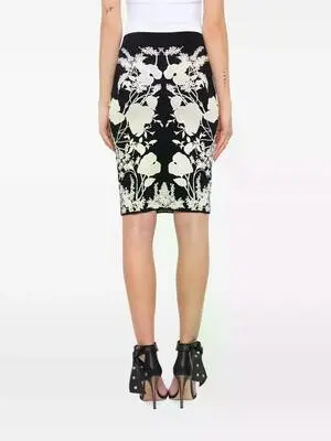 Alexander McQueen Floral-intarsia Pencil Skirt