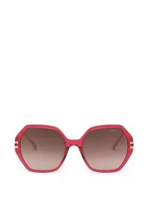 Chopard Geometric-frame Sunglasses - Red