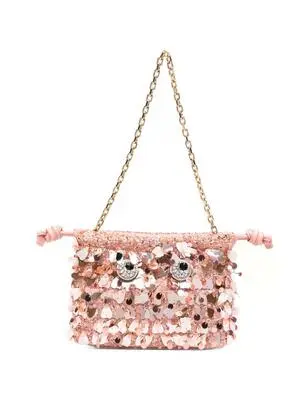 ANYA HINDMARCH Sequin Embellished Clutch Bag - Pink
