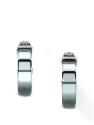 SOLO FOR DIAMONDS Diamond-embellished Hoop Earrings - Silver