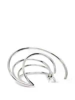 PANCONESI Large Orbit Hoop Earrings - Silver