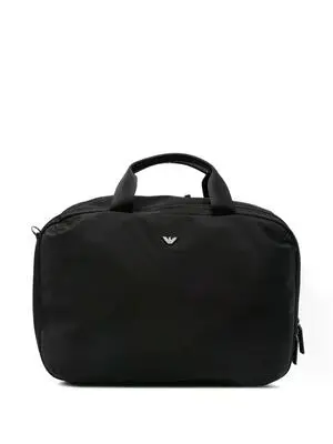 Emporio Armani Logo Plaque Multi-way Backpack - Black