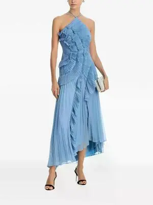 AMUR Lorelei Asymmetric Dress - Blue