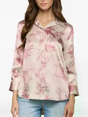 L'Agence Dani Silk Blouse - Pink