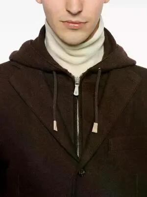 Eleventy Hooded Wool Jacket