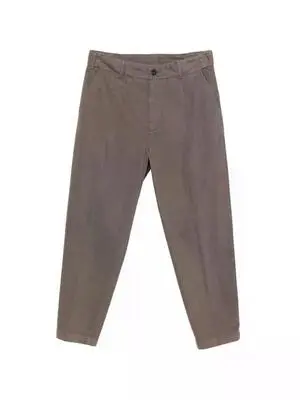 Eleventy Pleated Straight-leg Trousers - Brown