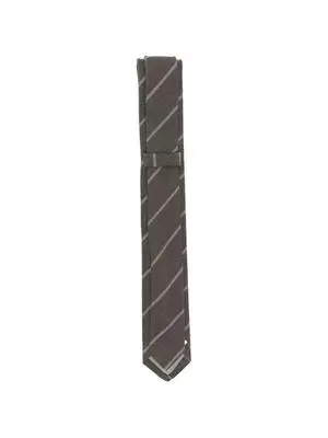 Eleventy Diagonal-stripe Tie - Brown