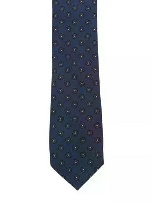 Eleventy Geometric-pattern Silk Tie
