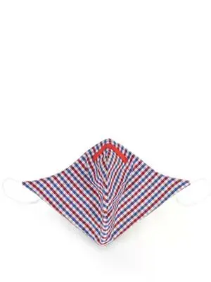 Isaia Gingham-check Face Mask