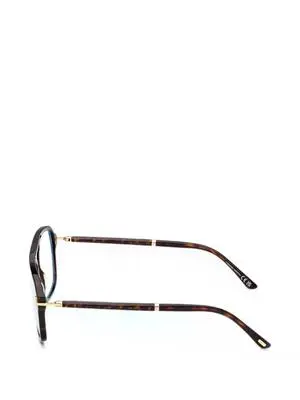 TOM FORD Tortoiseshell-effect Pilot-frame Glasses