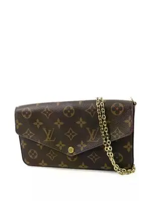 LOUIS VUITTON Monogram Felicie Pochette Shoulder Bag - Brown