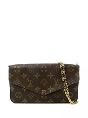 LOUIS VUITTON Monogram Felicie Pochette Shoulder Bag - Brown