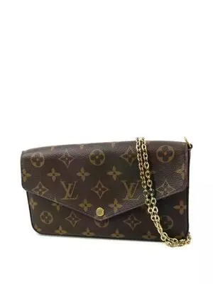 LOUIS VUITTON Monogram Felicie Pochette Shoulder Bag - Brown