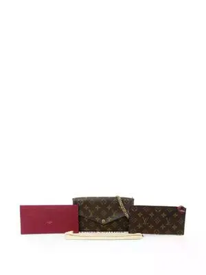 LOUIS VUITTON Monogram Felicie Pochette Shoulder Bag - Brown