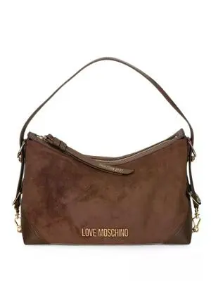 Moschino Logo-plaque Shoulder Bag - Brown