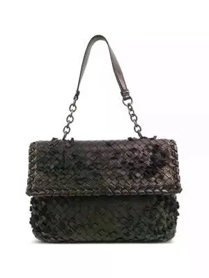 Bottega Veneta Intrecciato Chain Shoulder Bag - Brown