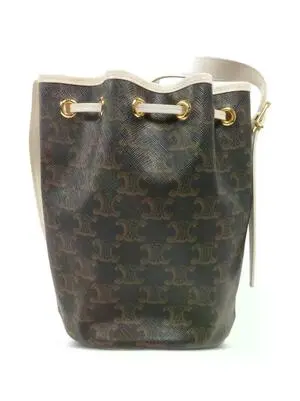 Celine Small Triomphe Drawstring Shoulder Bag - Brown
