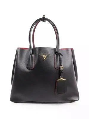Prada Leather Tote Bag - Black