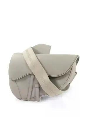 Dior Saddle Leather Cross Body Bag - Grey