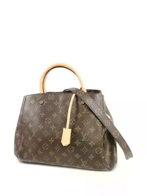 LOUIS VUITTON Montaigne Mm Monogram Canvas Handbag - Brown