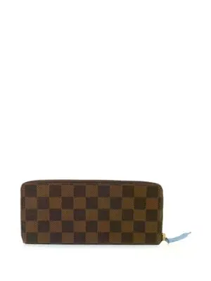LOUIS VUITTON Clemence Damier Ebene Penguins Long Wallet - Brown
