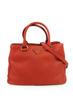 Prada Leather Shoulder Bag - Red