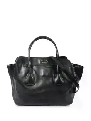 Prada Leather Tote Bag - Black