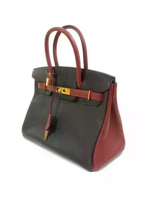 Hermès 30 Birkin Leather Tote Bag - Black