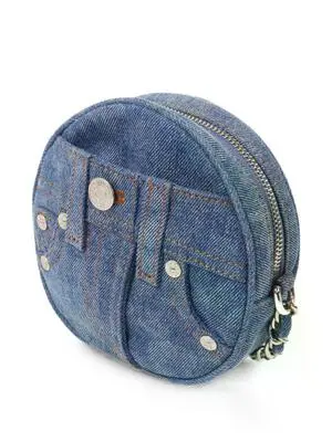 Moschino Denim Circular Shoulder Bag