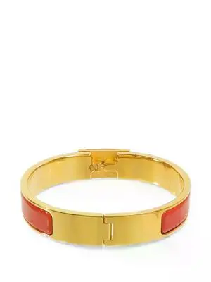 Hermès Mini Clic Kelly Enamel Bracelet - Gold