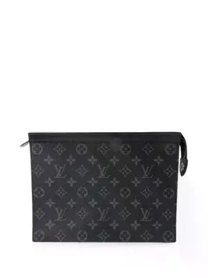 LOUIS VUITTON Mm Monogram Eclipse Pochette Voyage Clutch Bag