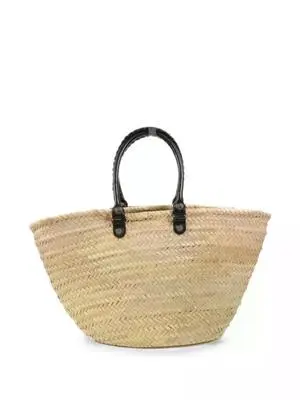 Balenciaga Le Cagole Raffia Shoulder Bag - Neutrals