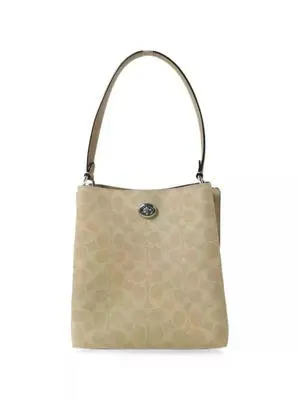 COACH VINTAGE Charlie Bucket Turn-lock Tote Bag - Neutrals