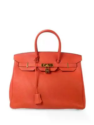Hermès Birkin 35 Togo Leather Handbag - Red