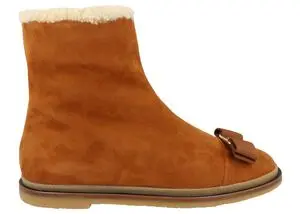 SALVATORE FERRAGAMO Lamo F Suede Ankle Booties