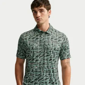 Nike Par Dri-fit Tartan Camo Print Golf Polo - Green