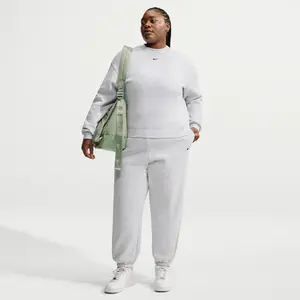 Nike Studio Fleece Medium Weight Oversized High-rise Cuffed Pants - Brown