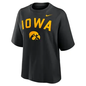 Nike Iowa Hawkeyes Arch Over Logo T-shirt - Black