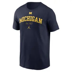 JORDAN Michigan Academic Arch College T-shirt - Blue