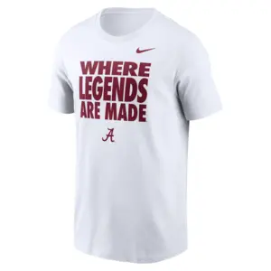 Nike Alabama Sideline Slogan Dri-fit College Long-sleeve T-shirt - White