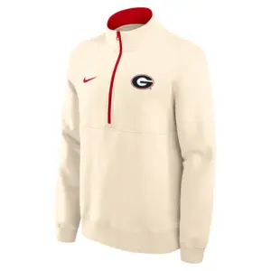 Nike Georgia Primetime Primary Logo College 1/2-zip Crew