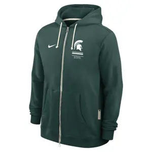 Nike Michigan State Standard Issue Dri-fit College Full-zip Hoodie - Green