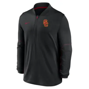 Nike Usc Sideline Dri-fit College 1/2-zip Top - Black