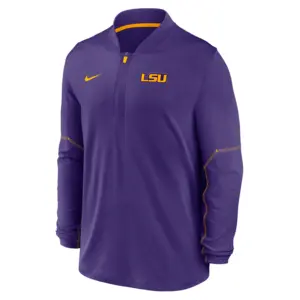 Nike Lsu Sideline Dri-fit College 1/2-zip Top - Purple