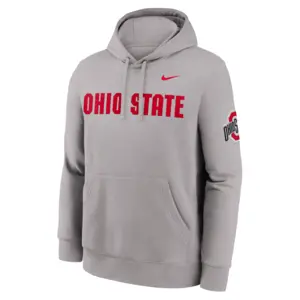 Nike Ohio State Sideline Club College Pullover Hoodie - Grey